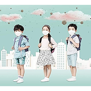 10 Pack, 4-Layers KF94 Certified Korean Face Mask (Made in Korea) (Kids, Children, Youth, Adults) [HappyLife] (Kids White)