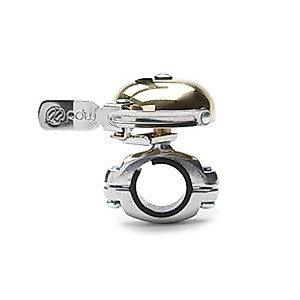 Portland Design Works | King of Ding II Brass Bell, Coming in Hot Edition, Gold, 22.2-25.4mm Handlebars