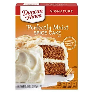 Duncan Hines Spice Cake Mix (2 Boxes) and Cream Cheese Frosting (2 Tubs) Set Includes Spatula Packaged by Favoricks