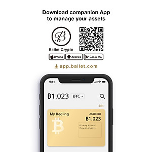 Ballet 3-Pack REAL Bitcoin, Gold Edition - The Easiest Crypto Cold Storage Card - Cryptocurrency Hardware Wallet with Multicurrency and NFT Support (Old Packaging)