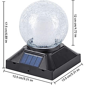 TWINSLUXES Solar Post Cap Lights Outdoor, Flickering Flame Lights, Waterproof LED Fence Post Solar Lights, for 3.5x3.5/4x4/5x5 Wood Posts in Patio Yard Landscape Decoration, Deck or Gard