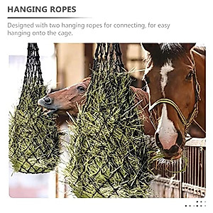 POPETPOP Hay Bags for Horses Guinea Pig Hay Slow Feeder Horse Hay Bag 2Pcs Pasture Horse Hay Nets Suspending Hay Bags Multi-Function Hay Pouches Hay Accessory Slow Feeder Hay Feeder