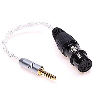 GAGACOCC 16 Cores Silver Plated 4.4mm Male to 4Pin XLR Female Balanced Audio Cable for Sony NW-WM1Z 1A MDR-Z1R TA-ZH1ES PHA-2
