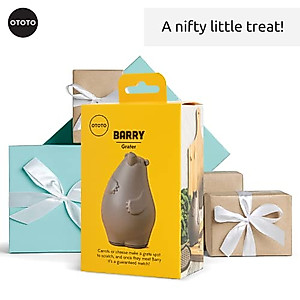 OTOTO Barry The Bear Box Cheese Grater - Compact Stainless Steel Grater, Kitchen Grater, Cheese Shredder, Vegetable Grater, Food Grater & Shredder - Fun Kitchen Gadget