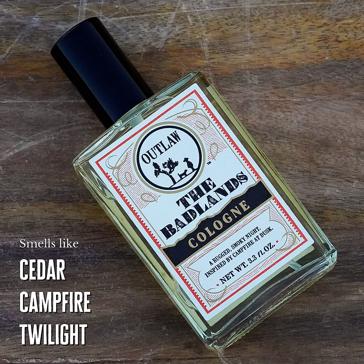 Smoky & Woody Cologne with notes of Cedar and Campfire - The Badlands Cologne by Outlaw - Men's or Women's Cologne
