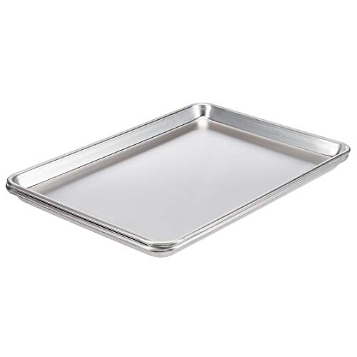 AmazonCommercial Aluminum Baking Sheet Pan, 1/2 Sheet, 17.9 x 12.9 Inch, Pack of 2