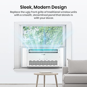 TOSOT 8,000 Air Conditioner Cools up to 350 sq. ft. Quiet, LED, Smart Remote Control, Energy Efficient Window AC, 8000 BTU, White