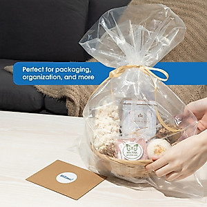 Spartan Industrial - 6” X 24” (100 Count) 2 Mil Heavy Duty Flat Open End Clear Plastic Poly Bags - For Wigs, Popcorn, Posters and More (Bags DO NOT Have Seal & DO NOT Have Prints)