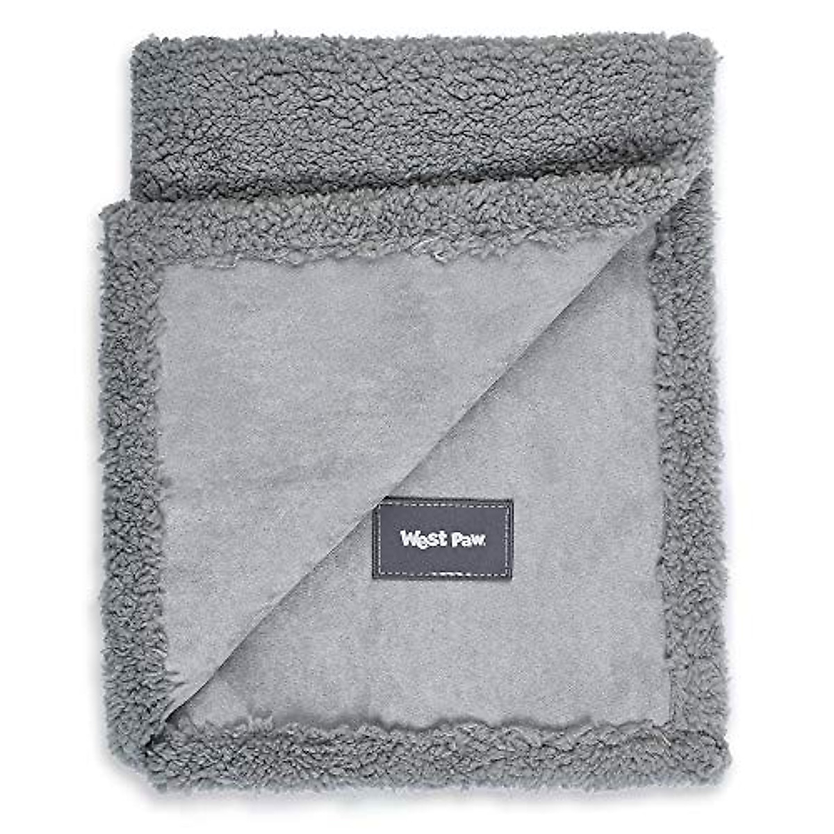 WEST PAW Big Sky Dog Blanket and Throw – Pet Blankets for Furniture, Couches, Chairs – Silky Soft Fleece Dog Blankets, Machine Washable Faux Suede Material – Boulder Grey Color – Small