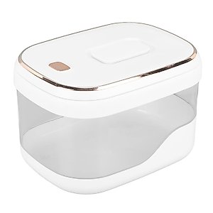 Grain Dispenser, Press Type Rice Bucket Large Capacity Rice Storage Container Dry Food Dispenser with Measuring Cup, Rice Holder Bin Rice Canister for Rice Cereal Flour Snacks (10KG)