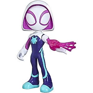 Spidey and His Amazing Friends Marvel Supersized Ghost-Spider 9-inch Action Figure, Preschool Super Hero Toy for Kids Ages 3 and Up