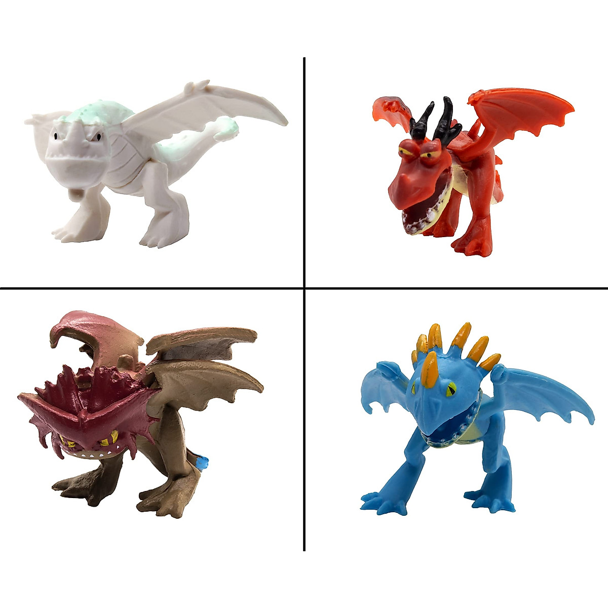 Toysvill Dragon httyd (Set of 12 pcs) / Light Fury, Night Fury (Toothless), Action Figures, Cake Toppers Figurines, Toys Gift Figure Toy