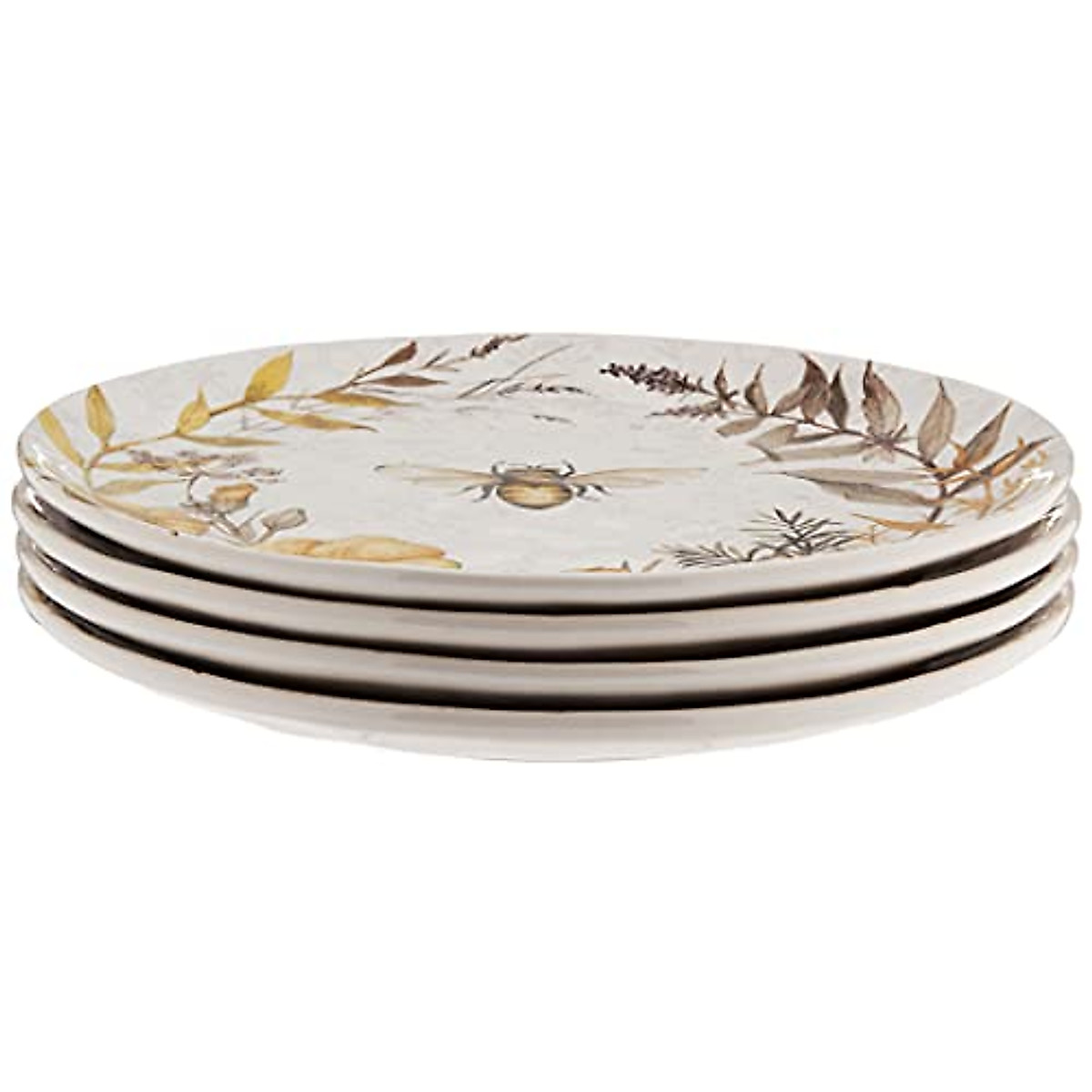 Certified International Bee Sweet 10.75" Dinner Plates, Set of 4, Multi Colored