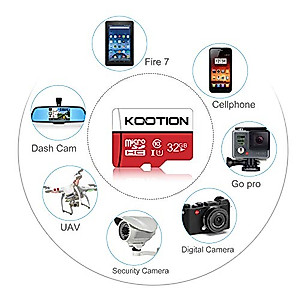 KOOTION 5 X 32GB Micro SD Card Class 10 Micro SDHC Card 32GB TF Card High-Speed Micro SD Cards 5 Pack Memory Card UHS-1, C10, U1