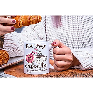 Happy Mothers Day Mug - Spanish Coffee and Conchas Pun Mama Cute Mother's Day Gift For Latina Mom Coffee Mug 11oz