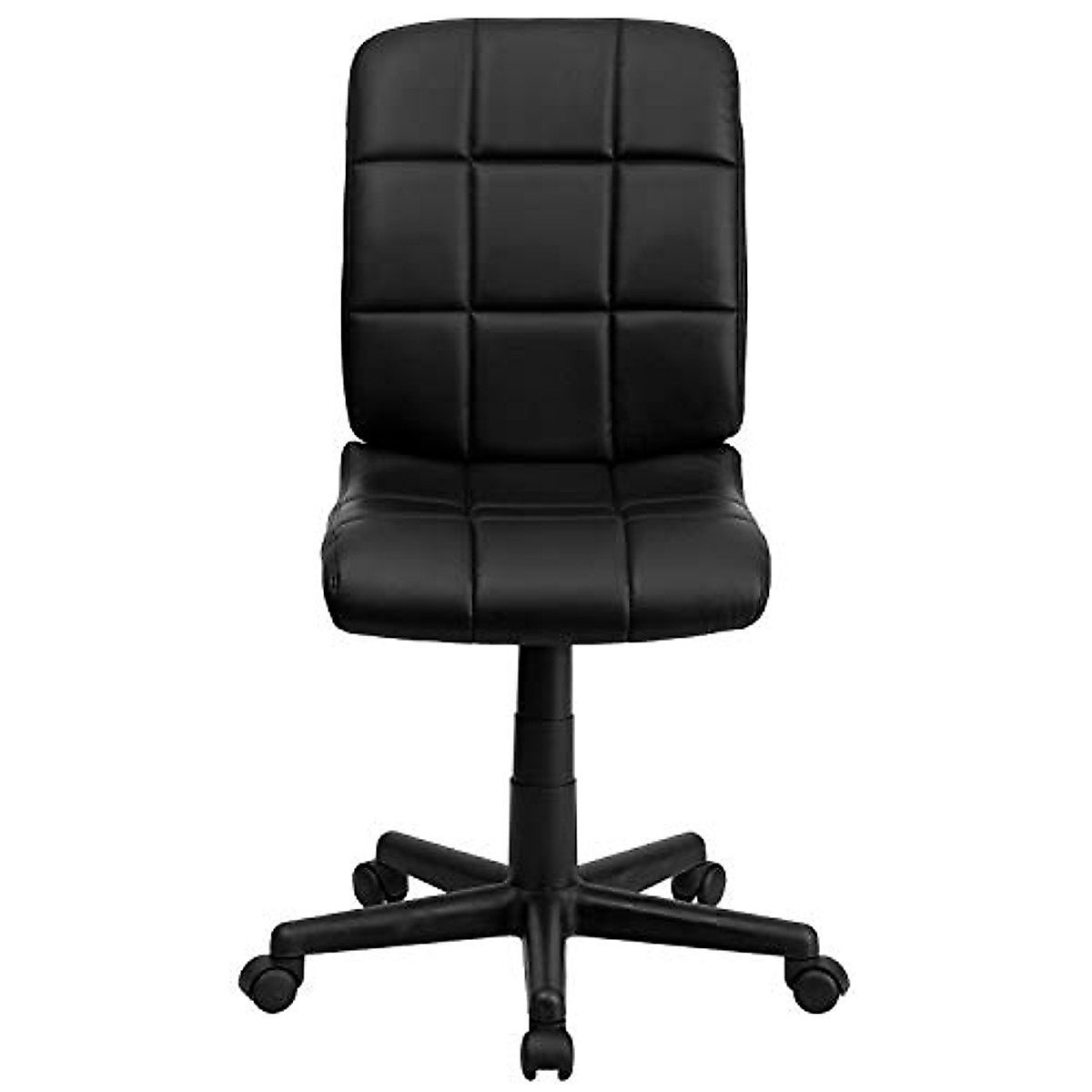 Flash Furniture Clayton Mid-Back Black Quilted Vinyl Swivel Task Office Chair