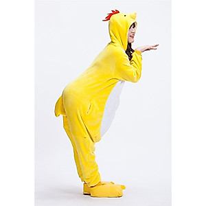 Adult Chicken Kigurumi Animal Costume Pajamas Homewear Lounge Wear XL Yellow