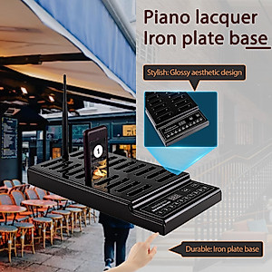 Retekess T112 Pager Systems for Restaurants Wireless Calling System Restaurant Pager System with 30 Pcs Coaster Pagers 999-channel Keypad Call Buttons System and Charging Dock Transmitter(30 Pagers)