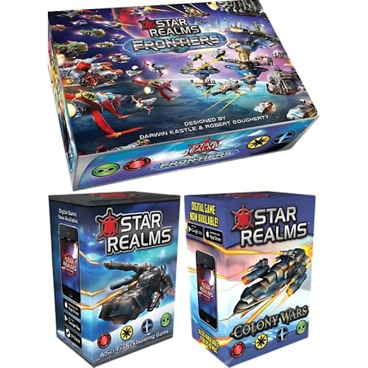 Wise Wizard Games Star Realms Boxed Sets Bundle: Core Game, Colony Wars and Frontiers (3 Items)