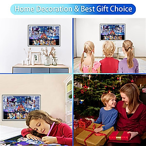 5D Diamond Painting Full Drill, Dinyland Cartoon DIY Diamond Painting by Number Kits, Rhinestone Crystal Drawing Gift for Adults Kids, 16''x12'' Home Wall Décor