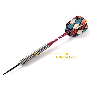 CUESOUL 24 Grams Tungsten Steel Tip Darts Set 95% Tungsten