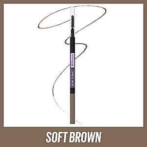 Maybelline New York Brow Ultra Slim Defining Eyebrow Pencil, Soft Brown, 0.003 oz.