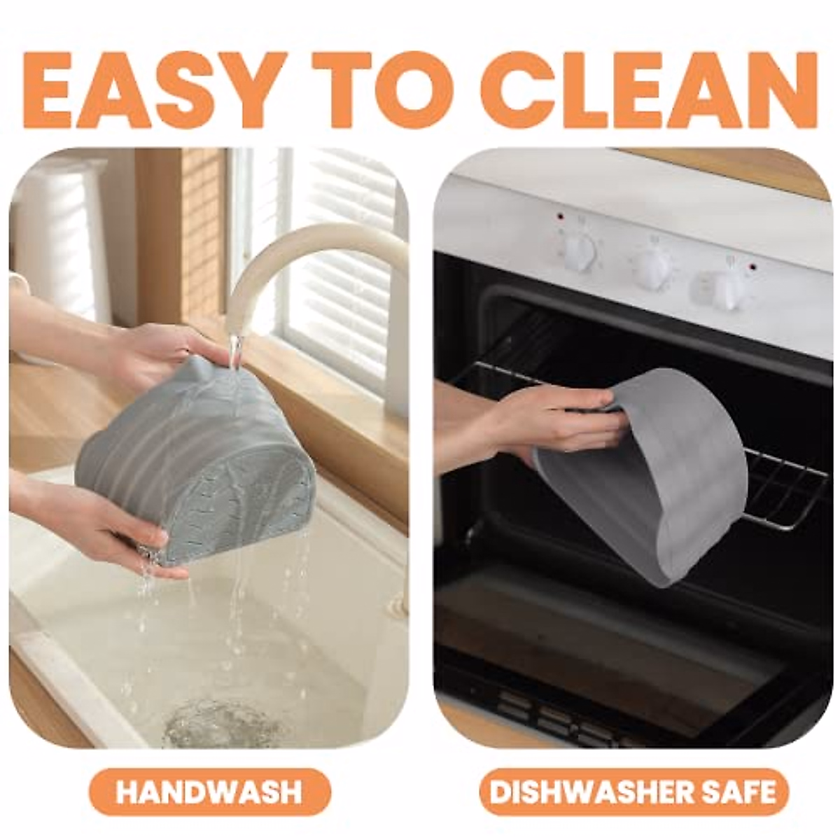 Slow Cooker Divider Liner fit 6 QT Crockpot, GISMTR Reusable & Leakproof Silicone Slow Cooker Divider Insert, Dishwasher Safe Cooking Liner for 6 Quart Crock Pot