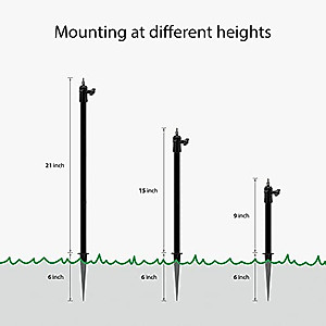 Holicfun Ground Stake Mount with Weather-Resistant Silicone Cover for Google Nest Cam (Battery), Black