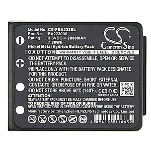 Replacement Battery for HBC Radiomatic Quadrix Keynote Patrol D Micron 4 Micron 5 Micron 6 Crane Remote Control, fits Part no BA223000 BA223030 FUB6