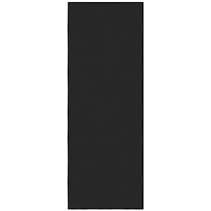 Machine Washable Modern Solid Design Non-Slip Rubberback 2x6 Traditional Runner Rug for Hallway, Kitchen, Bedroom, Living Room, 2'2" x 6', Black