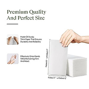 100 Disposable Linen Feel Guest Towels - Paper Hand Towels for Bathroom - Cloth Like White Paper Towel - Cocktail Hand Napkins - Highly Absorbent, Soft Fancy Guest Hand Towels 12" X 17" (Pack Of 100)