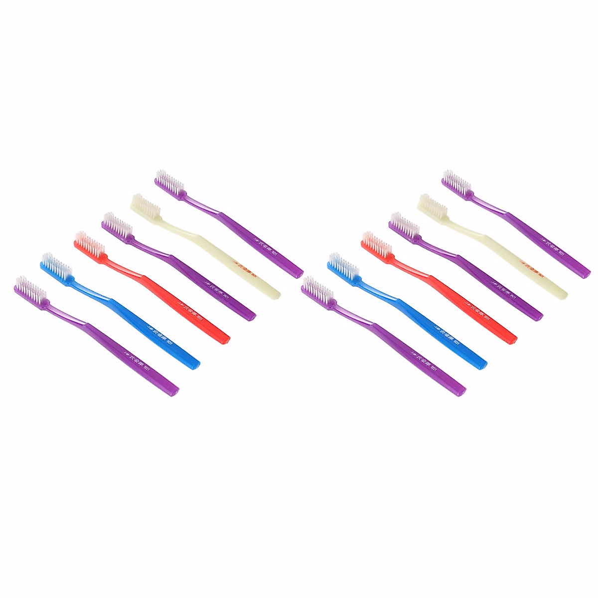 12pcs Adult Manual Toothbrush Hard Tooth Clean Brush Pocket Toothbrush for Teeth Stain Clean(Random Color)