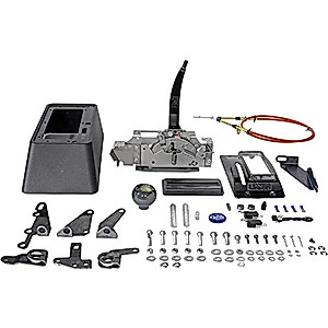 B&M AUTO RATCHET QUICKSILVER SHIFTER,BLACK FINISH,UNIVERSAL 3 & 4 SPEED,12.23" SHIFT LEVER LENGTH,COMPATIBLE WITH GM TH350,TH400,700R4,200R4,4L60, 4L60E - 4L80E TRANSMISSIONS