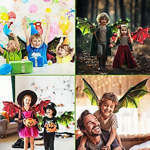 Toddler Electric Dragon Wings, Kids Dinosaur Costume Wings with LED Light & Music, Halloween Dino Dress-Up Costumes for Boys & Girls, Green Dinosaur toys for Kids as Christmas Birthday Party Gifts