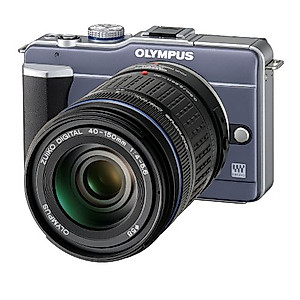 Olympus PEN E-PL1 12.3MP Live MOS Micro Four Thirds Mirrorless Digital Camera with 14-42mm f/3.5-5.6 Zuiko Digital Zoom Lens (Slate Blue) (Old Model)