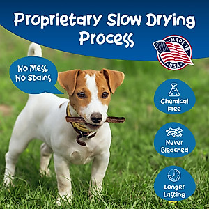 Premium Bully Sticks for Dogs, 6" Dog Bully Sticks for Small Dogs & Puppies (3 Pieces) - Rawhide Free Chews, High Collagen, 100% Beef Bully Sticks Made in USA - Bully Stick Puppy Treats & Bully Bones