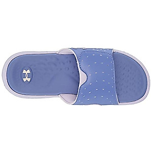 Under Armour Women's Ignite Pro Slide, (400) Baja Blue / Nebula Purple / Nebula Purple, 7, US