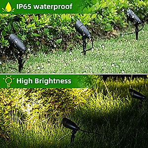 CONERIFE Low Voltage Led Landscape Lights, Outdoor Landscape Lighting with Warm White IP65 Waterproof, Low Voltage Landscape Lights for Garden Yard Driveway Walls Trees Flags.
