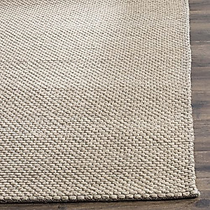 SAFAVIEH Natura Collection Area Rug - 5' x 8', Beige, Handmade Wool, Ideal for High Traffic Areas in Living Room, Bedroom (NAT801B)