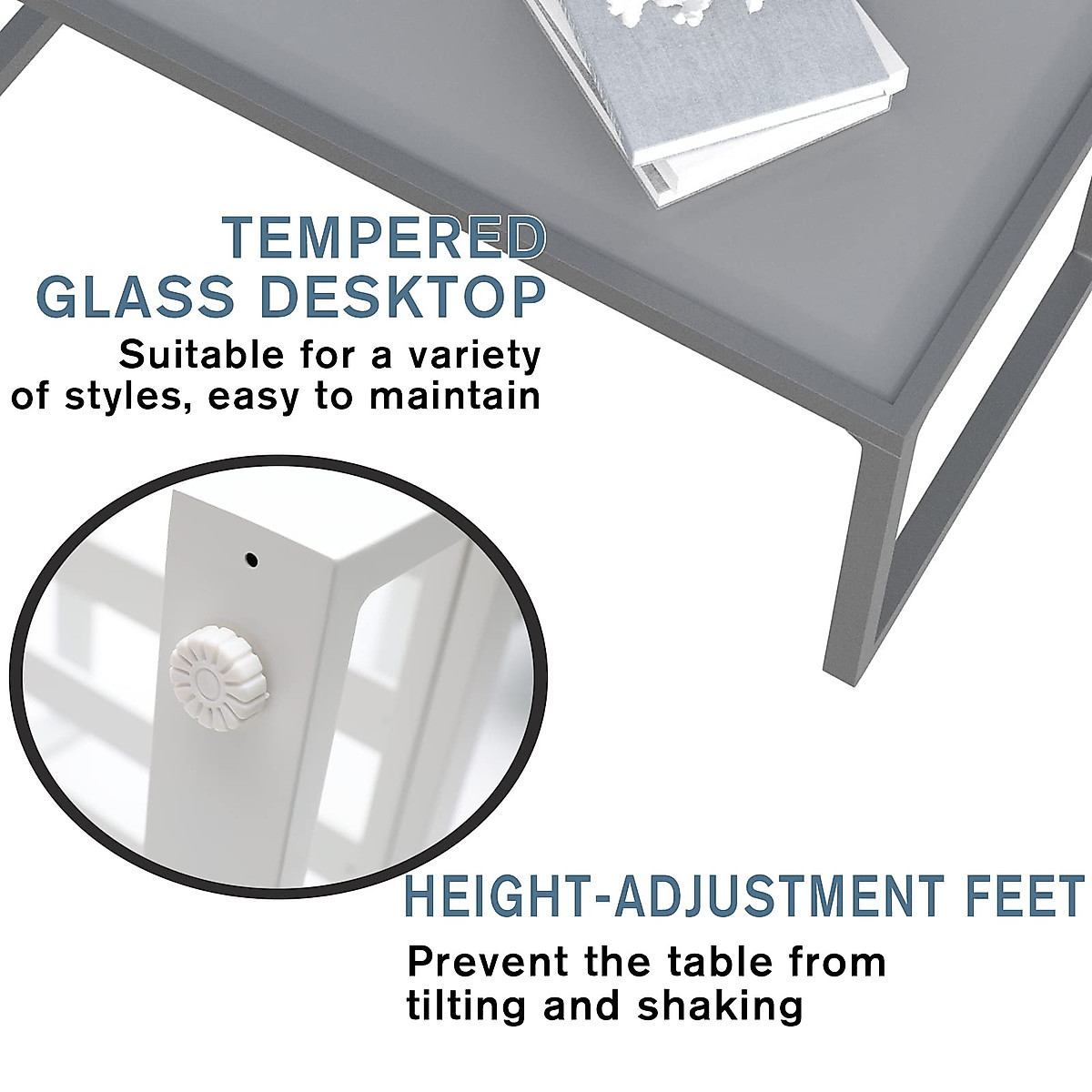 May in Color Aluminum Patio Furniture Sofa, Outdoor Modern Metal Contemporary 3-Seat Couch Chair with Cushion, Grey