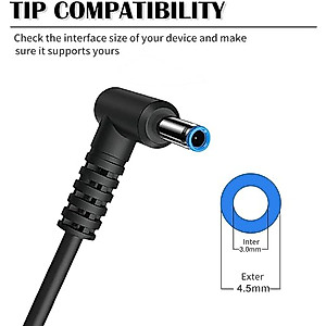 Ac Adapter Laptop Charger for HP Envy x360 15-u010dx 15-u011dx 15-u002xx 15-u050ca 14-f020us 14-f021nr Sleekbook Ultrabook Laptop Notebook Battery Power Supply Cord Plug