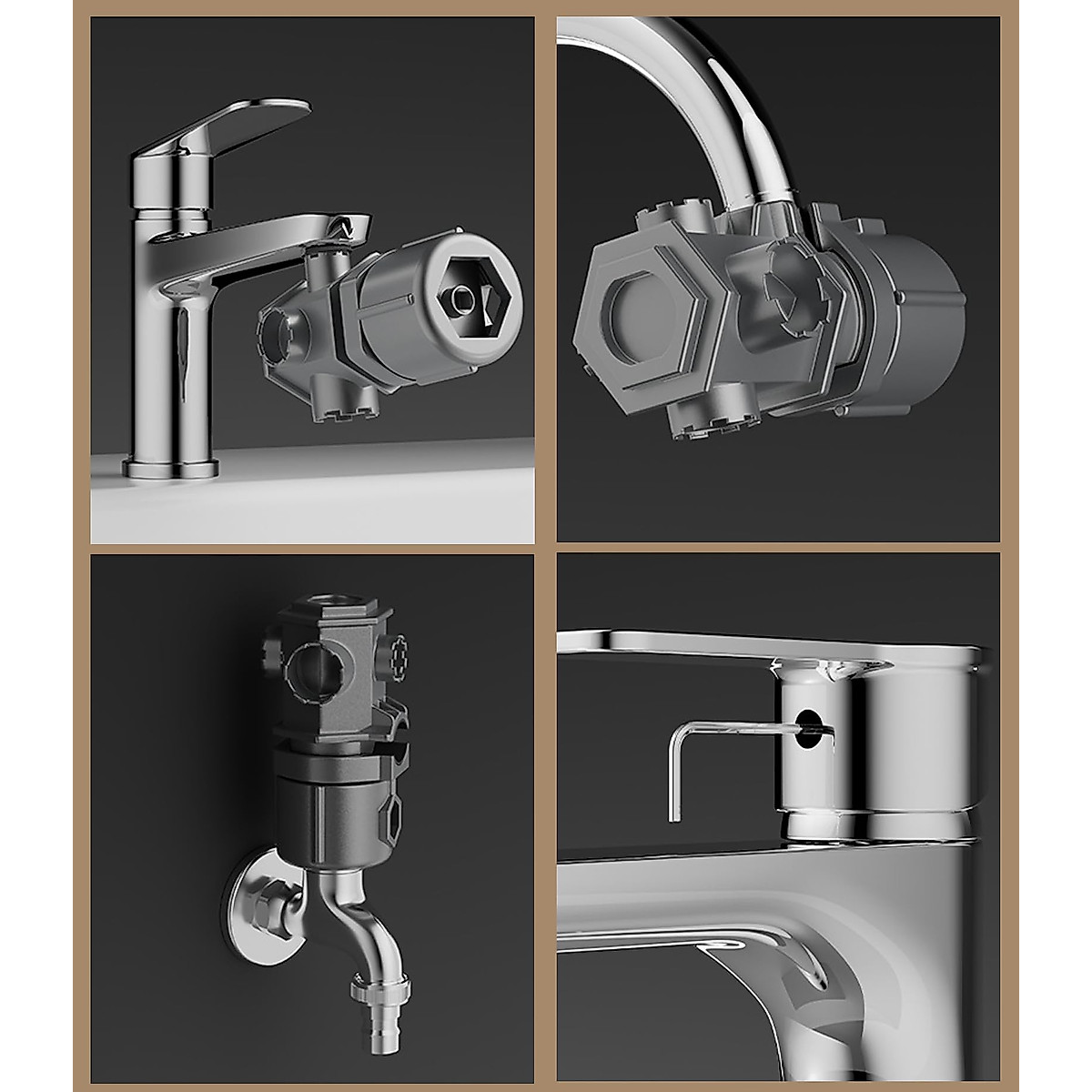 Faucet Aerator Removal Tool 16 in 1with Faucet Cache Aerators,Faucet Aerator Replacement for Sink,Aerator Key Removal Wrench, Water Saving Flow Restrictor Set for Bathroom or Kitchen