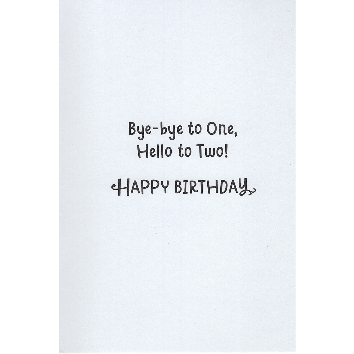 Minnie Mouse Happy 2nd Second Birthday Card (Age 2) - Today's Your Birthday! It's Really True! Bye-Bye to One, Hello to Two! Happy Birthday!