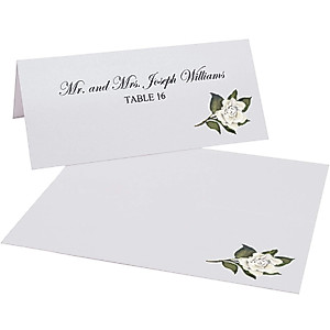 Assorted Flowers Printable Place Cards, Set of 60 (10 Sheets), Laser & Inkjet Printers - Wedding, Party, Dinner, and Special Events - Made in the USA
