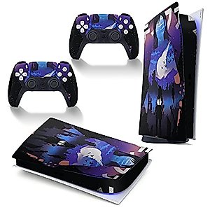 PlayStation 5 Digital edition version sticker protective cover, The Amano Warrior ps5 controller protective shell (compatible with ps5 Digital edition)