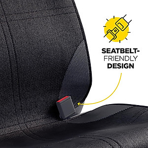 Car Seat Protector For Child Car Seat, Car Seat Protection For Baby Carseat, Non-Slip Seat Protector Under Baby Car Seat, Thick Padding Seat Cover For Car Seat With 2 Mesh Storage Pockets, 2 Pack