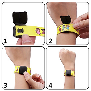 8 Pieces Child Safety ID Wristband, Emergency Identification Bracelets Reusable Waterproof Handwritten Brands Safety Armband for Kids or Old Men (8)