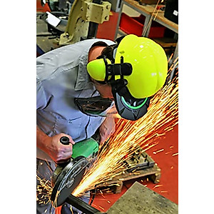 MSA 10115730 V-Gard Frame - General Purpose Applications, Fits Cap-Style Hard Hats, Black, High Density Polyethylene (HDPE), Includes Replaceable Debris Control Attachment, Durable & Reusable