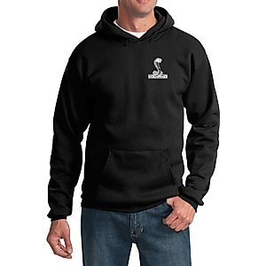 Ford Shelby Cobra Pocket Print Hoodie, Black 2XL