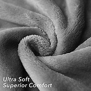 LBRO2M Flannel Fleece Bed Blanket, Queen Size Super Soft Warm Fuzzy Microfiber Velvet Plush Throw Lightweight Cozy Couch Blankets, All Season Use